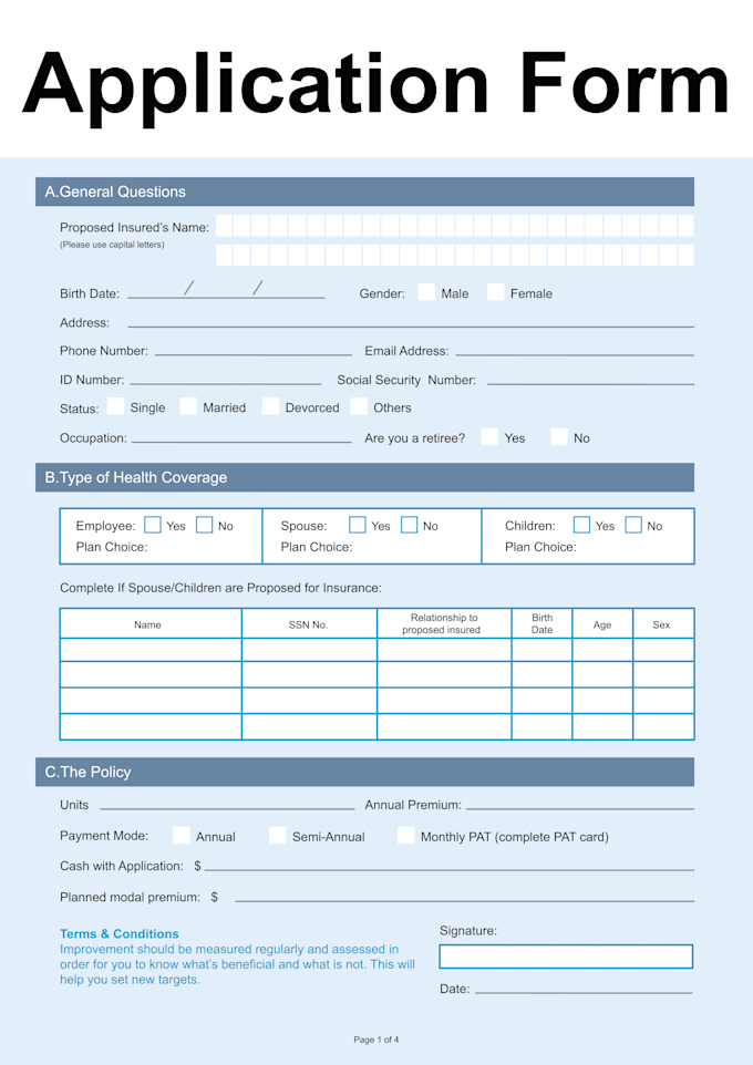 Make editable, fillable, writable pdf forms and fill out pdf by Marzina ...