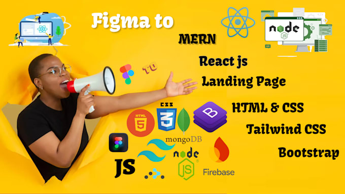 Convert figma to react js with tailwind css or bootstrap by Code_with_omar | Fiverr