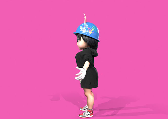 Turn 2d to 3d,cute chibi model,cartoon 3d character,blender animate ...