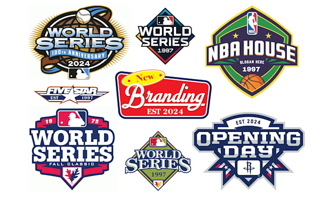 Design custom mlb, world series nba, all star and parody logo with your name by Sultanali55 | Fiverr