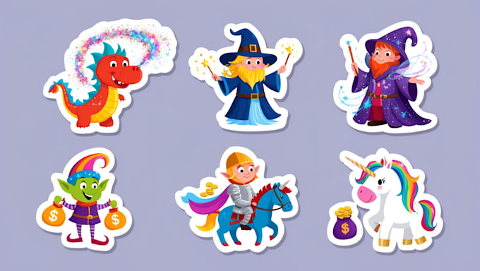 Do custom sticker design and eye catchy stickers by Wahid_003 | Fiverr