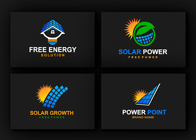 Solar panel, electrical, power, energy solar logo design by Web ...