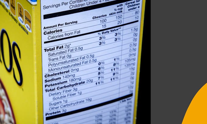 Design accurate nutrition facts label for any region by Maryamhuss01 ...