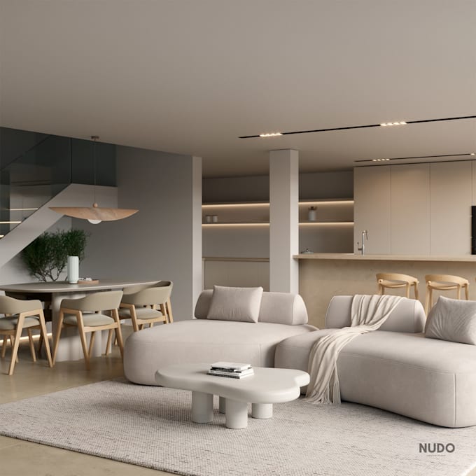 Do realistic 3d modeling and rendering of interior design by Nudo3d | Fiverr