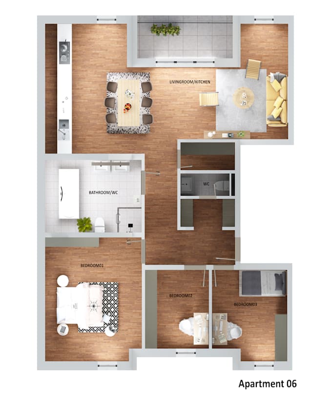 Provide floor views and plan maps of your buildings by Trieuho | Fiverr