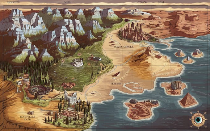 Create a high quality fantasy map for dnd, stories and campaigns by ...