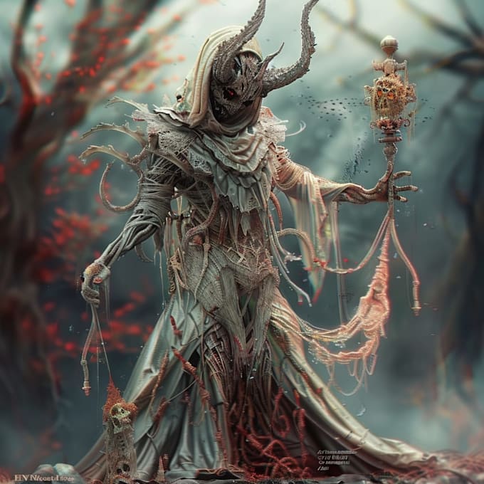 Draw a fantasy horror characters or fantasy character by Mulchatna | Fiverr