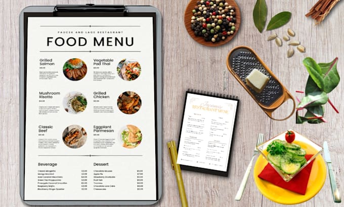 Do modern and digital restaurant menu food menu design by ...