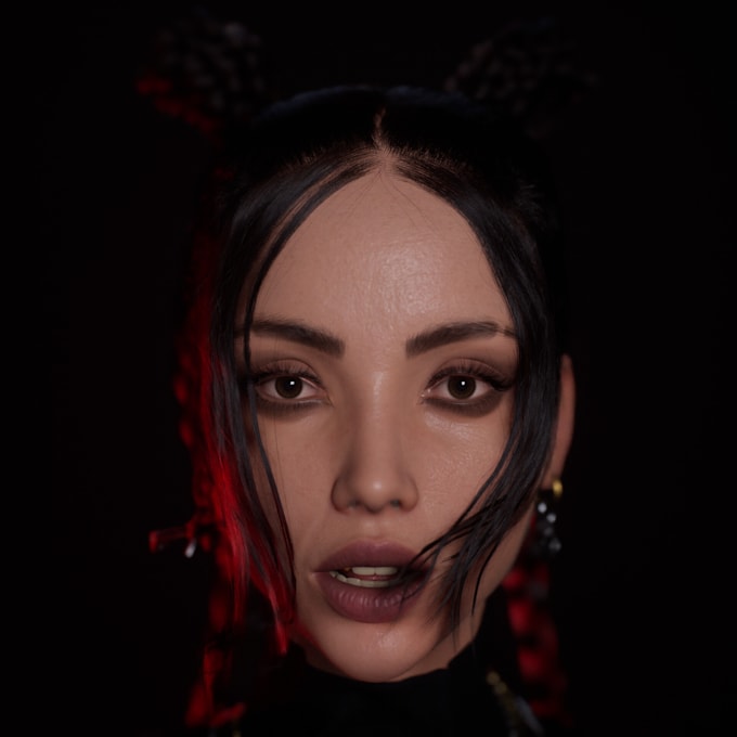 3d hyper realistic character modeling, 3d realistic character design ...