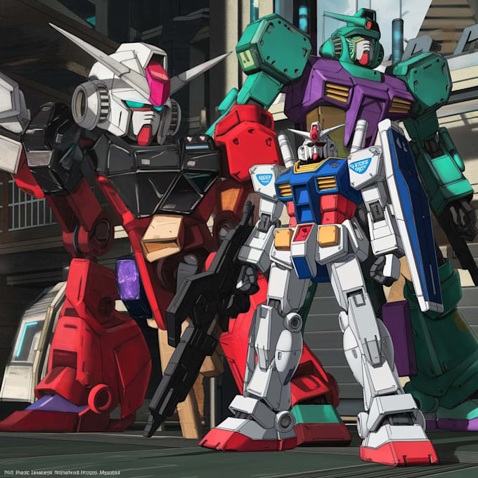 Draw gundam and mecha robot concept art by Ewaawka | Fiverr