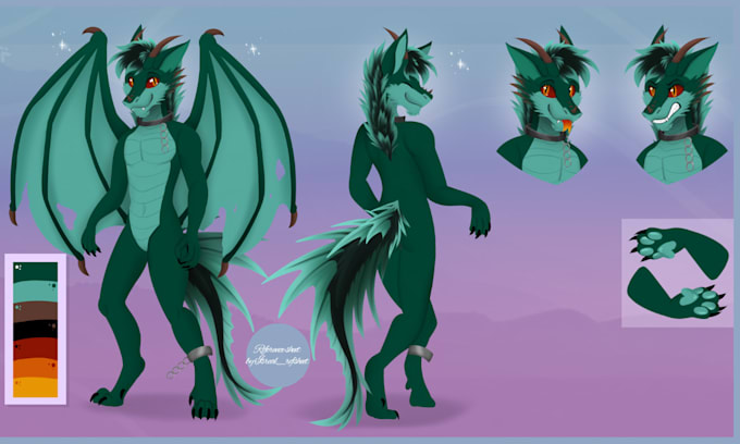 Draw Furry Character Reference Sheet For Your Furry Fursona Oc Furry Art By Isrealrefsheet