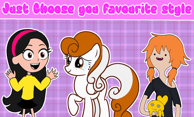 Draw you like favourite cartoon tv show by Orielraymond | Fiverr