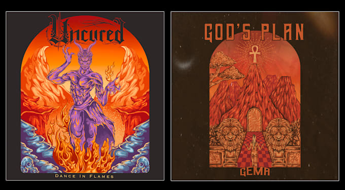 Amazing art of stoner, psychedelic, metal cover by Madeatom | Fiverr