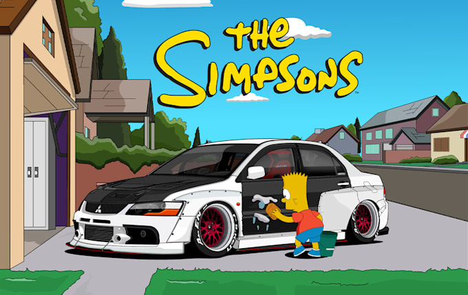 Draw your car and animate it with simpsons character by Sellerboydream ...