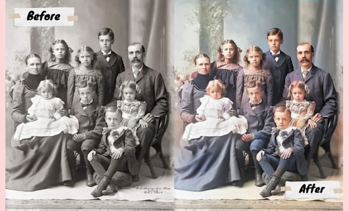 Restore the color into old colorless images by Stepchicken | Fiverr