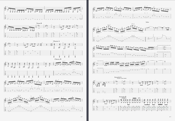 Transcribe your guitar playing in tabs by Od_levi | Fiverr