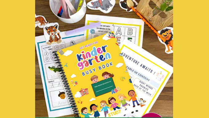 Design kids activity books, interior cover design and kids coloring ...