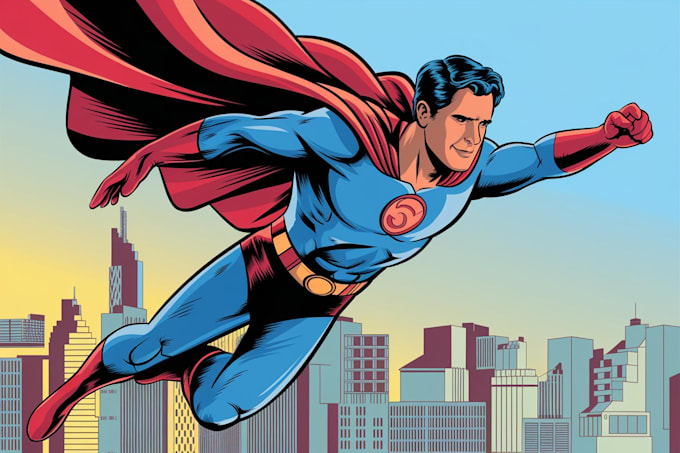 Illustrate a superhero pop art portraits by Rietgelbre | Fiverr