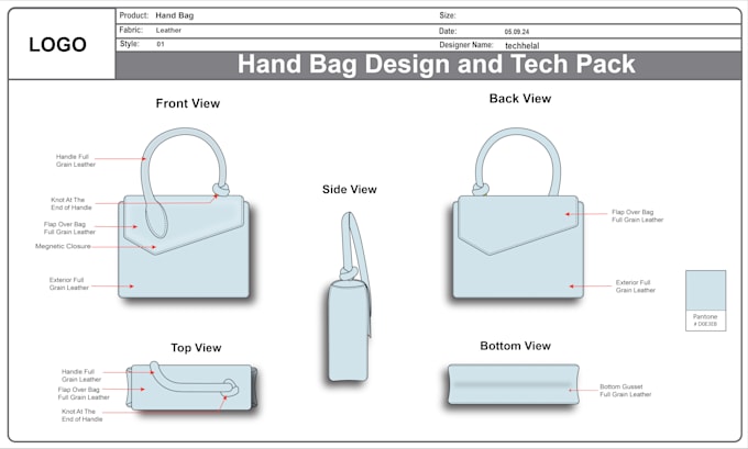 Design and tech pack your bag, handbag, duffle bag, tote bag by ...