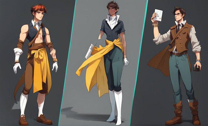 Draw professional character design and concept art by Jeneiughn | Fiverr