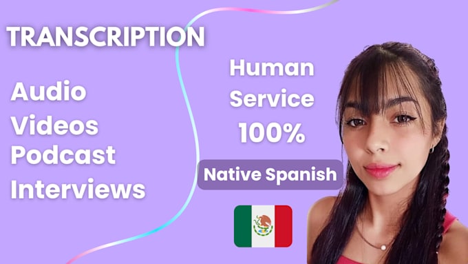 Transcribe your audios in spanish for your success by Jhoselin_ruby ...