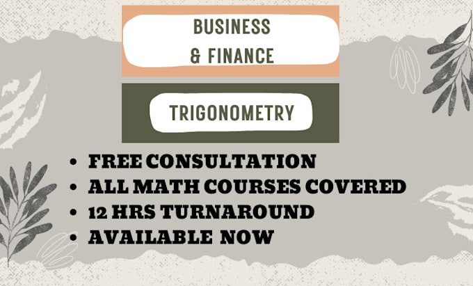 Assist you in online college math algebra, trigonometry, statistics and ...