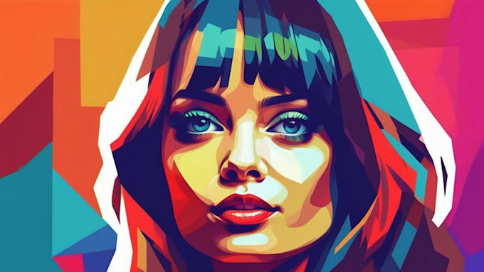 Make a beautiful wpap pop art portrait by Hentieez | Fiverr