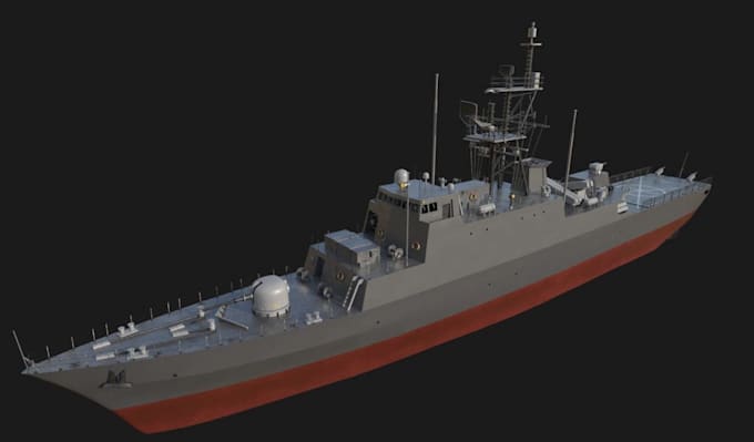 Do 3d ship model, battleship destroyer warship military model autodesk ...