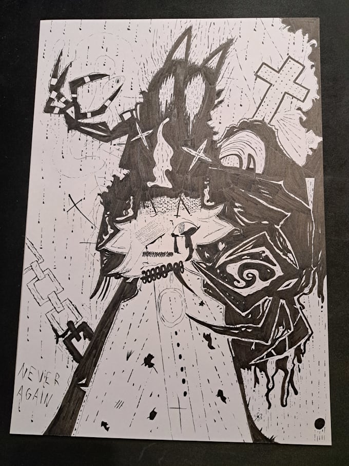 Draw physical artwork on cardboard with love by Sugaredspoon65 | Fiverr