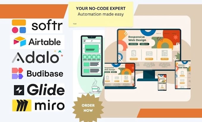 Design airtable, glide, adalo softr client portal supabase glide n8n budibase by Greatmarve | Fiverr