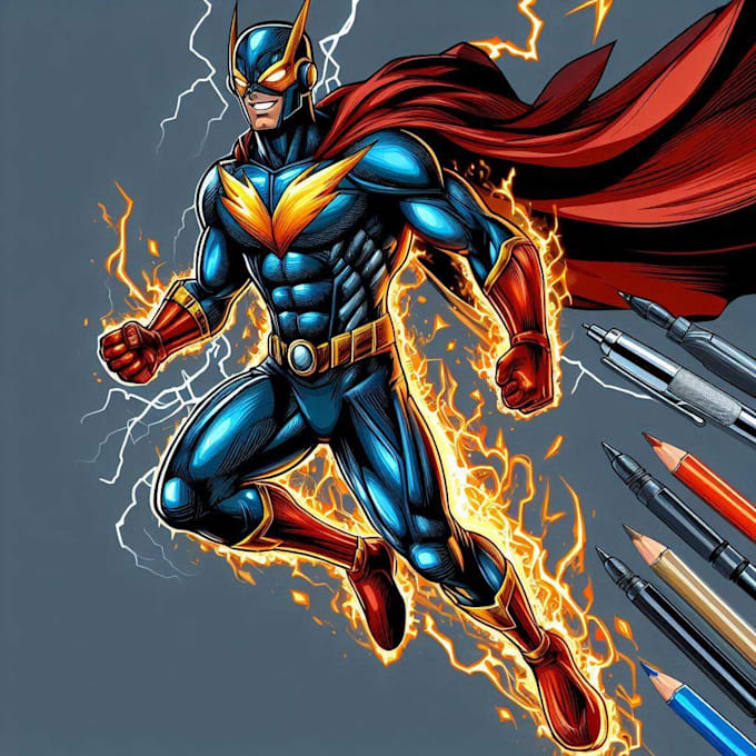 Create a comic superhero character by Phiuldou | Fiverr