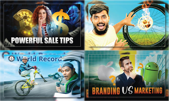 Create the best youtube thumbnail design quickly by Graphhill | Fiverr