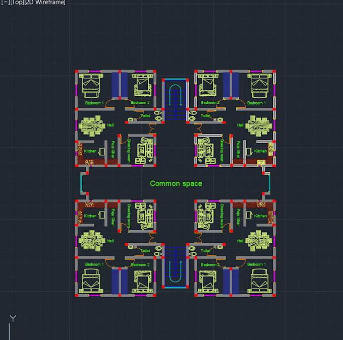 Design an impressive autocad plan by given data by A_s_rawat | Fiverr