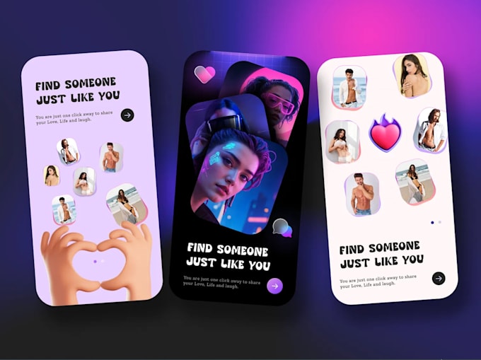Design and develop dating, tinder clone app development, hinge style ...