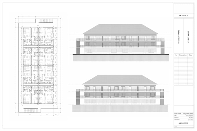 Draw autocad architectural blueprints for residential permit by ...