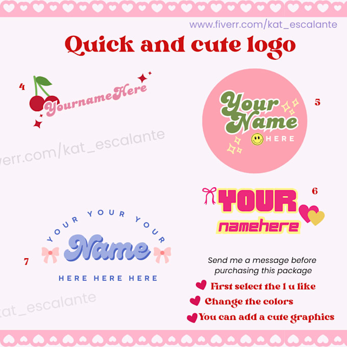 Do a quick cute logo by Kat_escalante | Fiverr