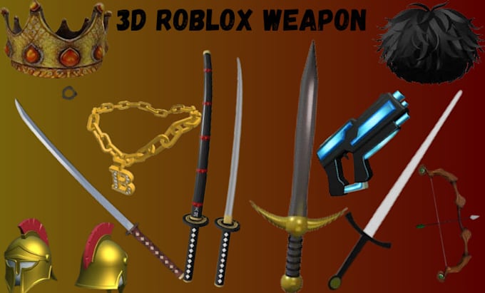 Create 3d roblox weapons,3d accessories, 3d guns,3d models,3d roblox ...