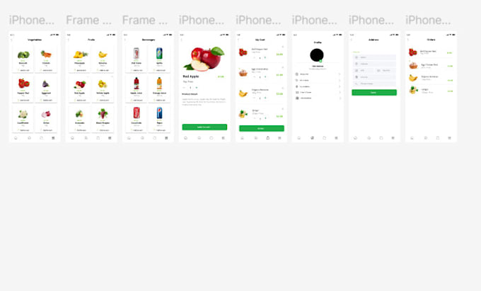 Design a high quality uiux for your grocery store app by Wgtechsol2 | Fiverr