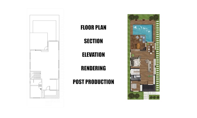 Render 2d floor plans, sections and elevations by Cerenakisik | Fiverr