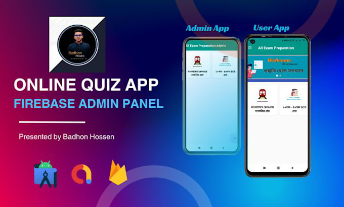 Create a custom mcq quiz exam app for android with admin by Badhon_hossen | Fiverr
