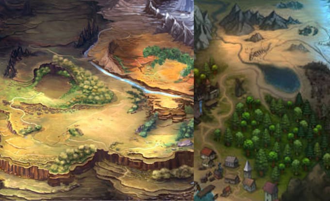 Make fantasy map, dnd, novel fantasy map, retro vintage map, rpg, board ...