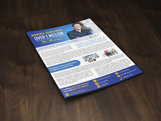 Design a professional one sheet and epk by Nasicmirza | Fiverr