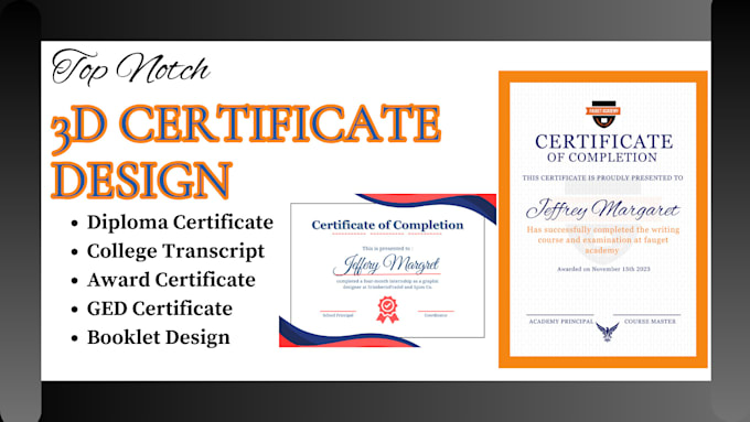 Do certificate design, diploma, ged, high school transcripts, business card by Michael_robeert ...
