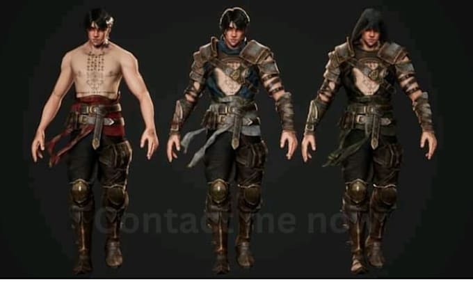 3d metahuman game character, game asset, weapon model full body rigging ...