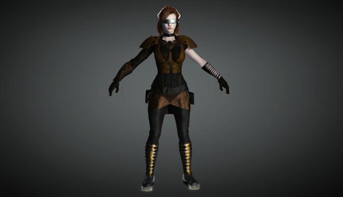 3d game character,aaa retopology,realistic human model, animate rig for ...