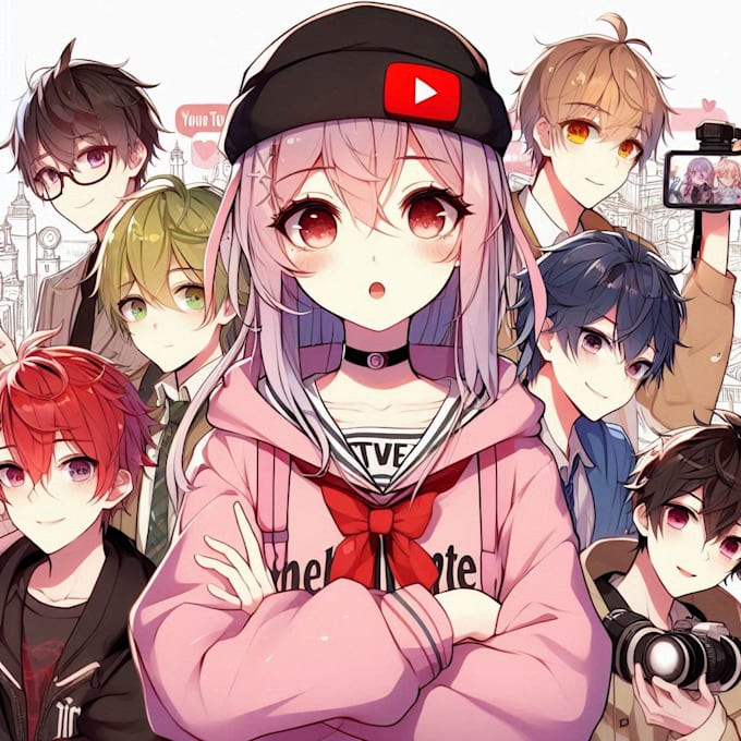 Draw character fanart pet portrait vtuber illustration pngtuber in ...