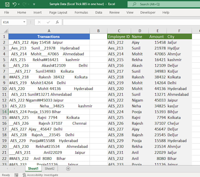 Clean, format, merge your excel data by Sunil_excel_25 | Fiverr
