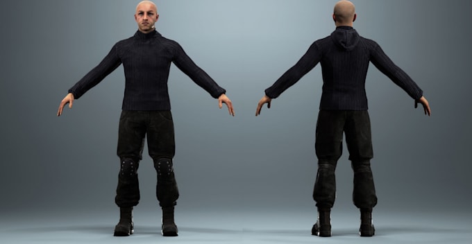 Model 3d character,3d rigging and texturing,ue5 model, uv mapping,3d ...