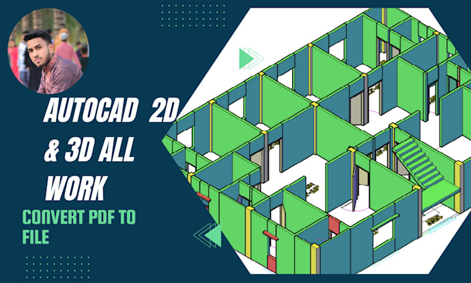 Do autocad 2d floor plan, rendering ,and 3d design by Almostasin | Fiverr