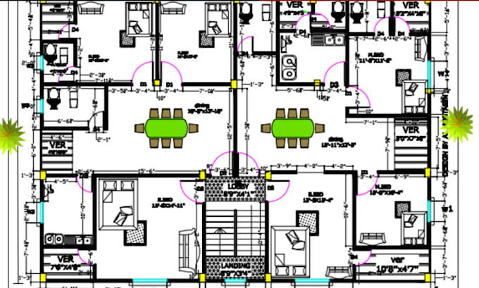 Do 2d floor plan,elevision and 3d design autocad by Almostasin | Fiverr